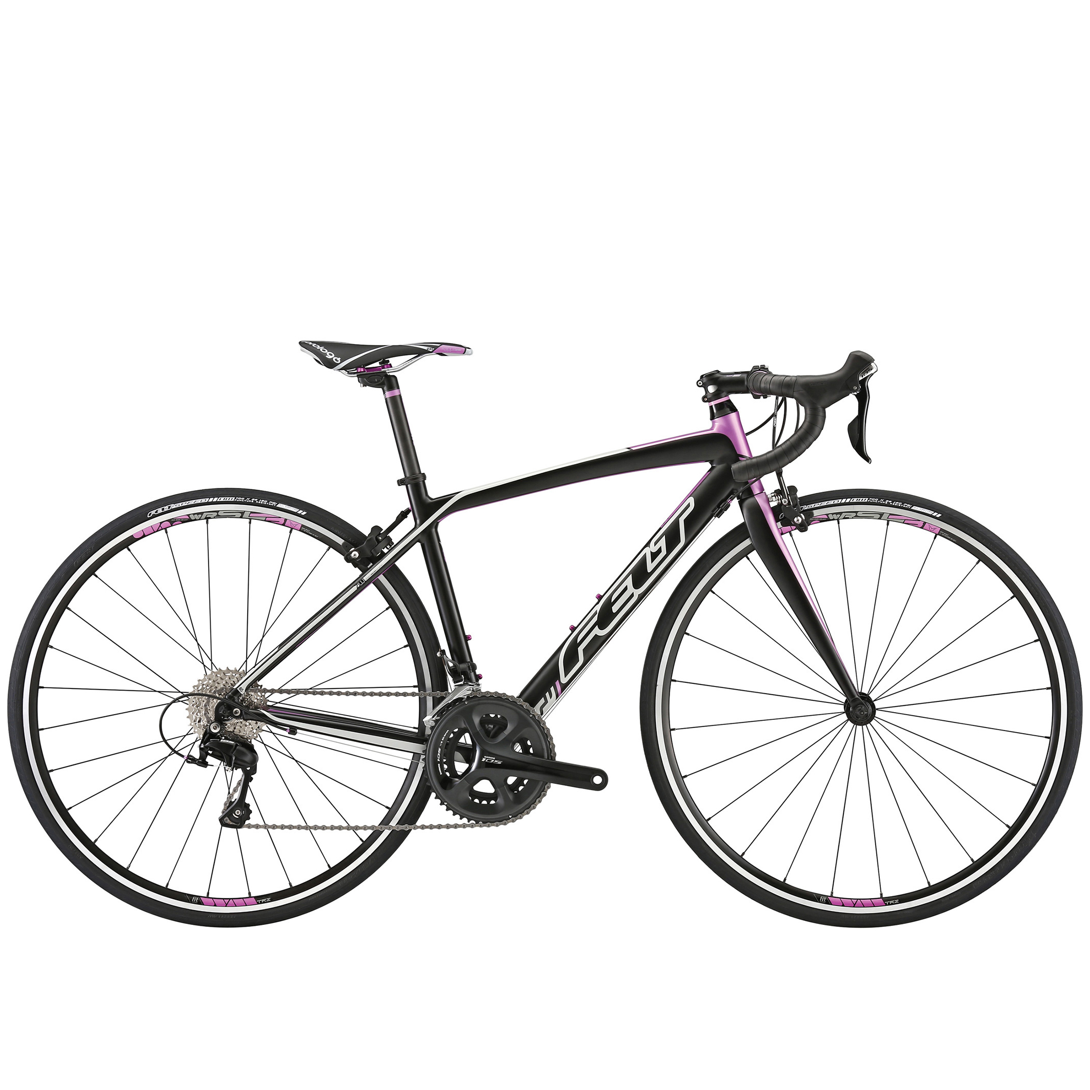 Felt Zw85 Womens Road Bike – 2015 – Satin Black / Silver / Purple / 51cm | Skimba