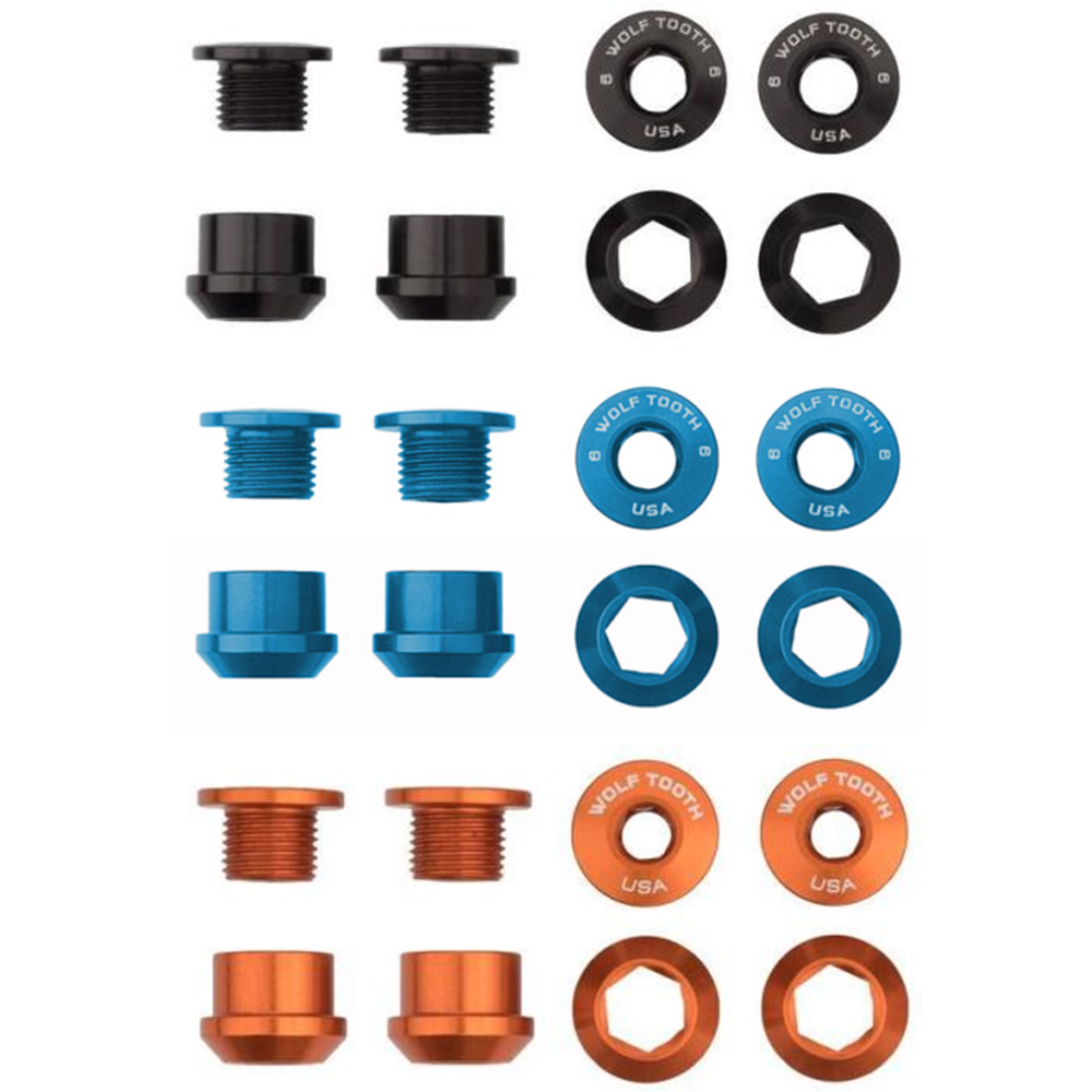 Wolf Tooth Chainring Bolts and Nuts - Set of 4 for 1X | Merlin Cycles