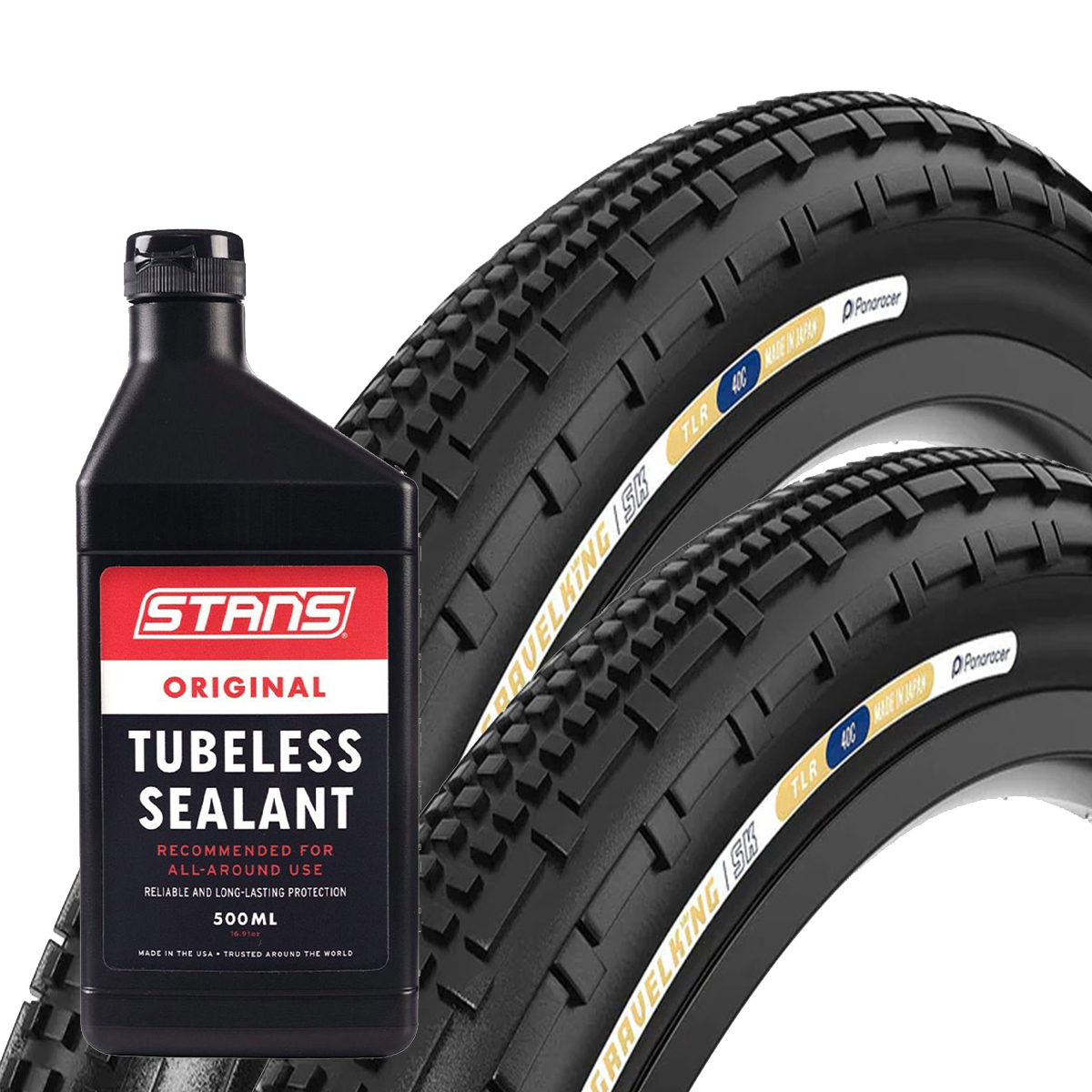 Panaracer Gravel King SK TLR Gravel Tyres With Stans 500ml Tubeless ...