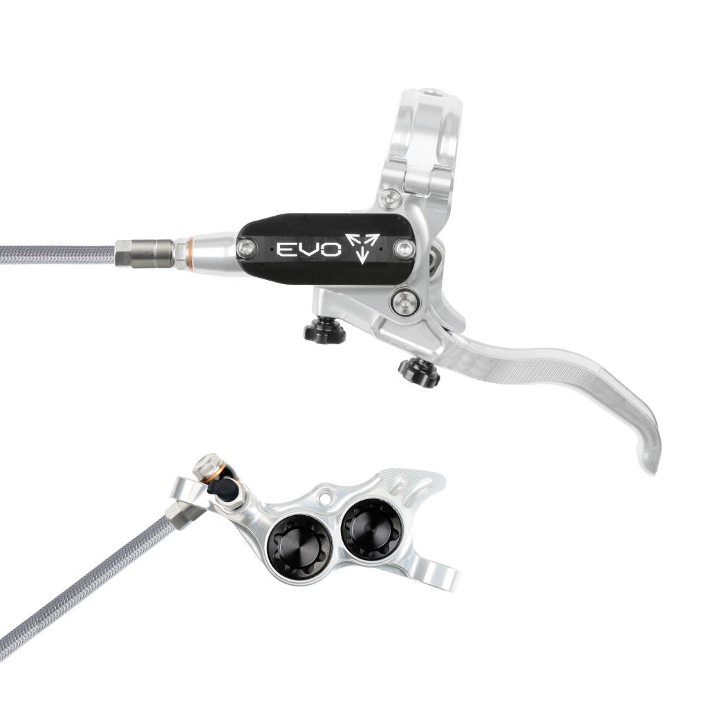 Hope Tech 4 Evo TR4 Braided Disc Brake - Silver / Colours | Merlin Cycles