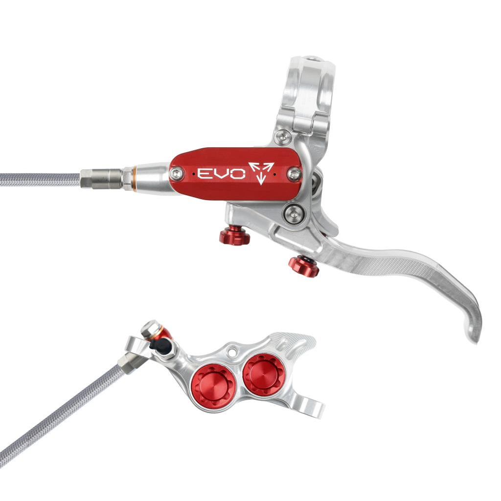 Hope Tech 4 Evo TR4 Braided Disc Brake - Silver / Colours | Merlin Cycles