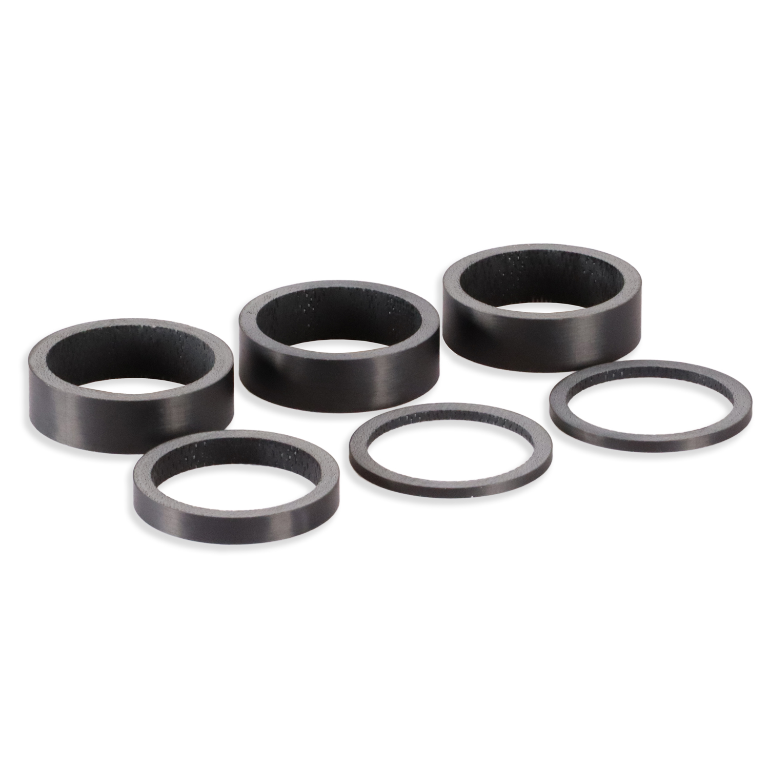 Carbon Headset Spacers - Pack of 6 | Merlin Cycles