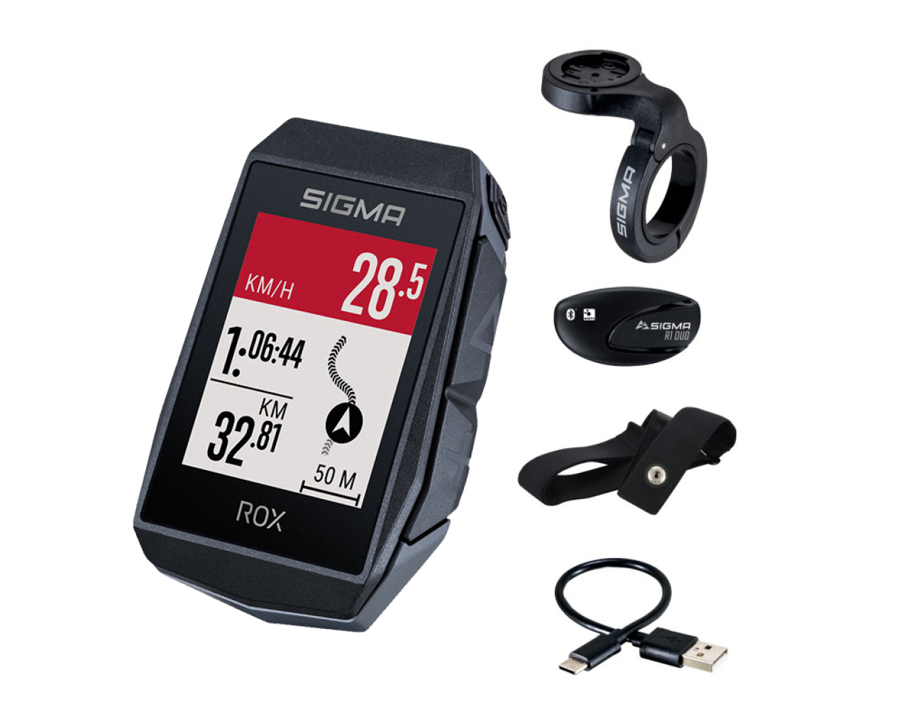 Sigma ROX 11.1 Evo GPS Cycle Computer With HRM | Merlin Cycles