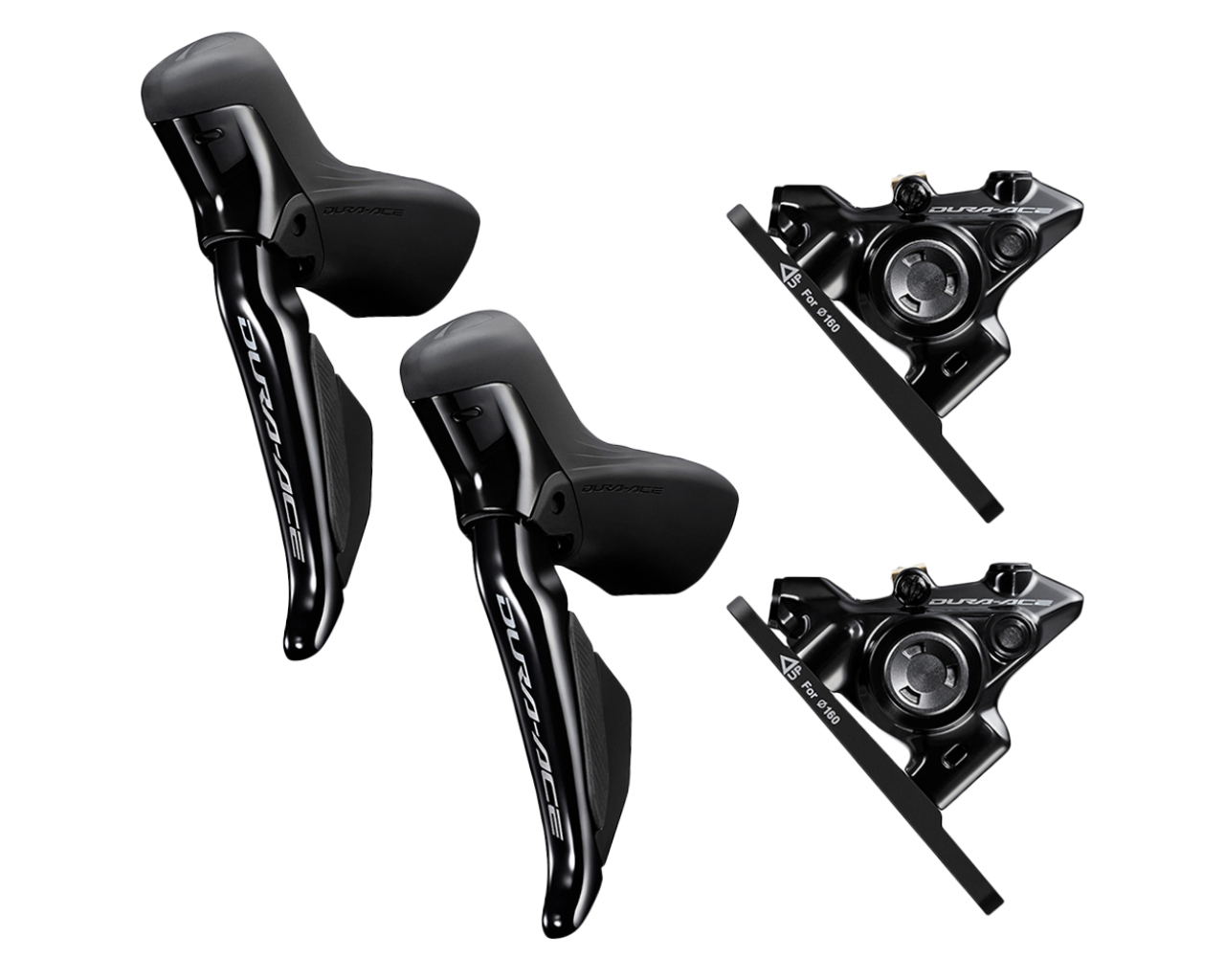 Shimano Dura Ace R9270 Di2 Hydraulic Disc STI Levers & R9270 Flat Mount ...