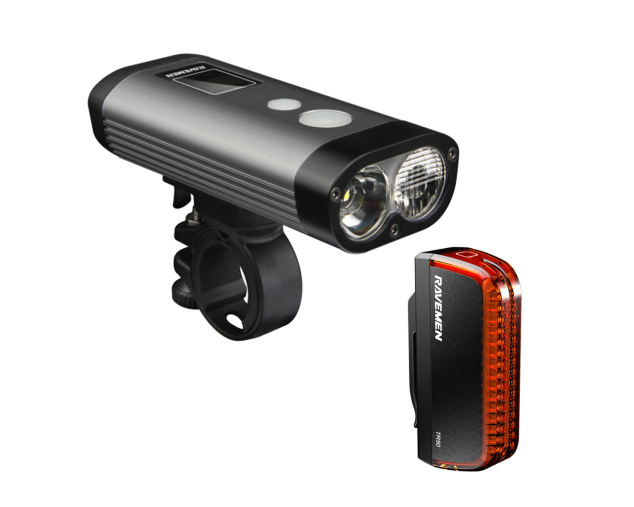 Ravemen PR1200 Front / TR50 Rear USB Rechargeable Light Set | Merlin Cycles