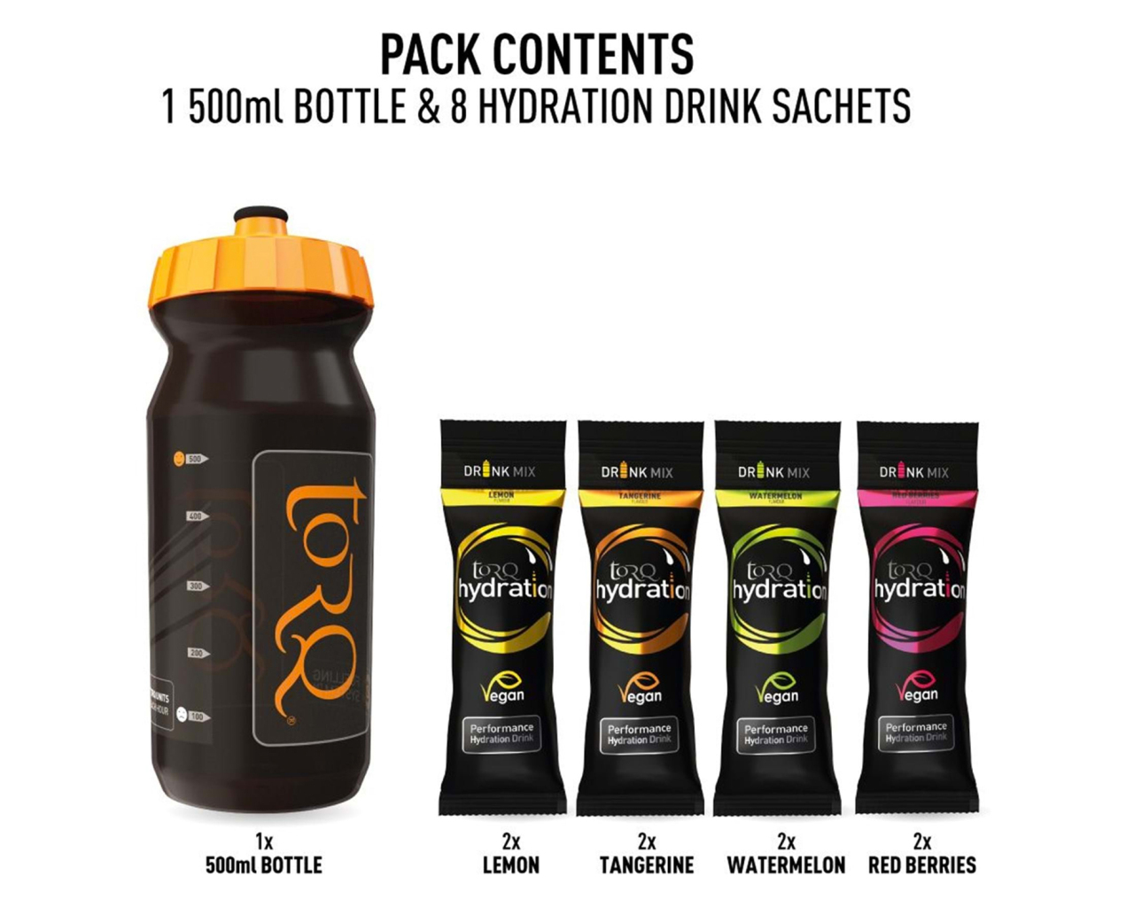 Torq Hydration 500ml Bottle Sample Pack - 8 Drinks (2 X 4 Flavours ...