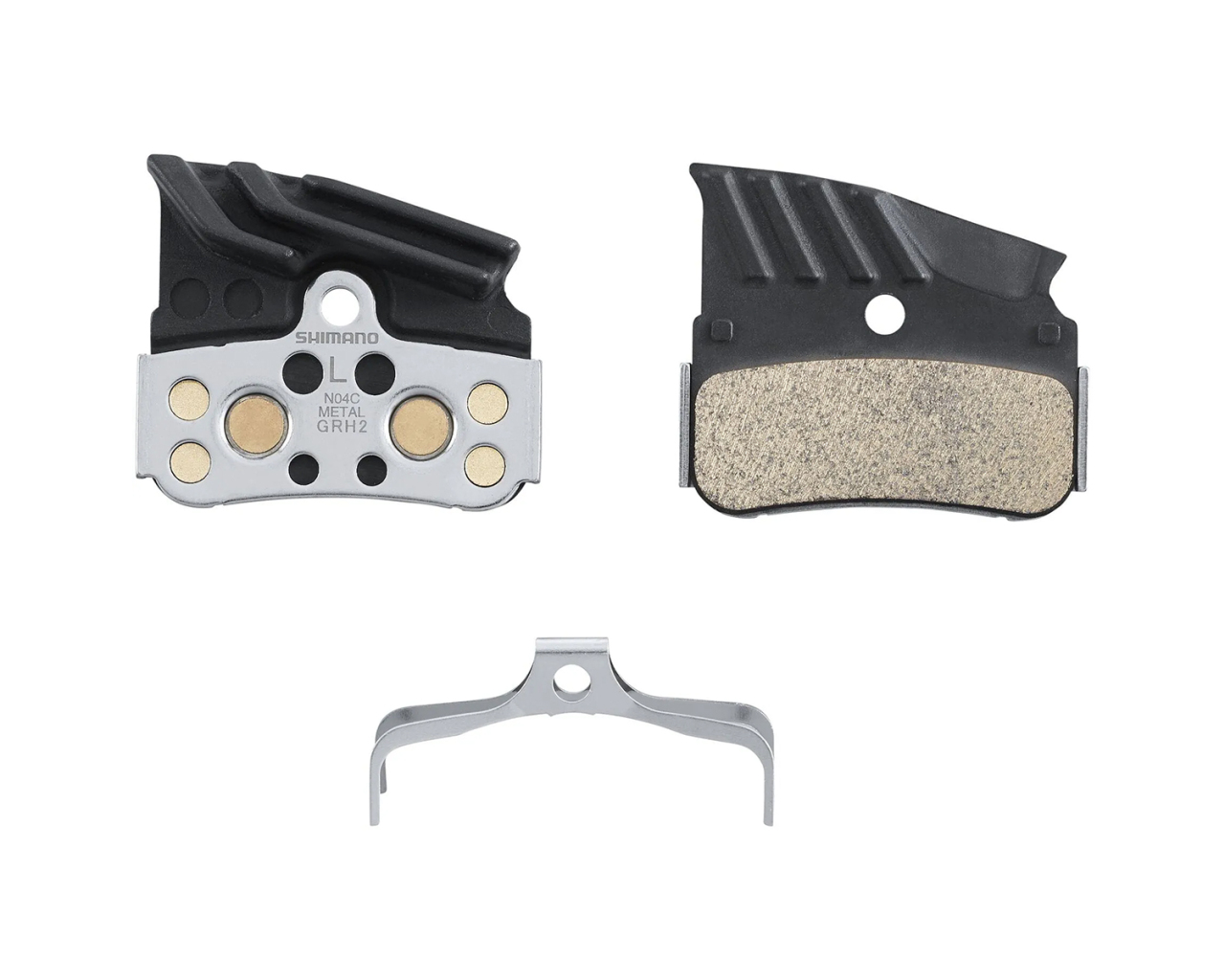 Shimano N04C Metal Sintered Disc Brake Pads With Cooling Fins | Merlin ...