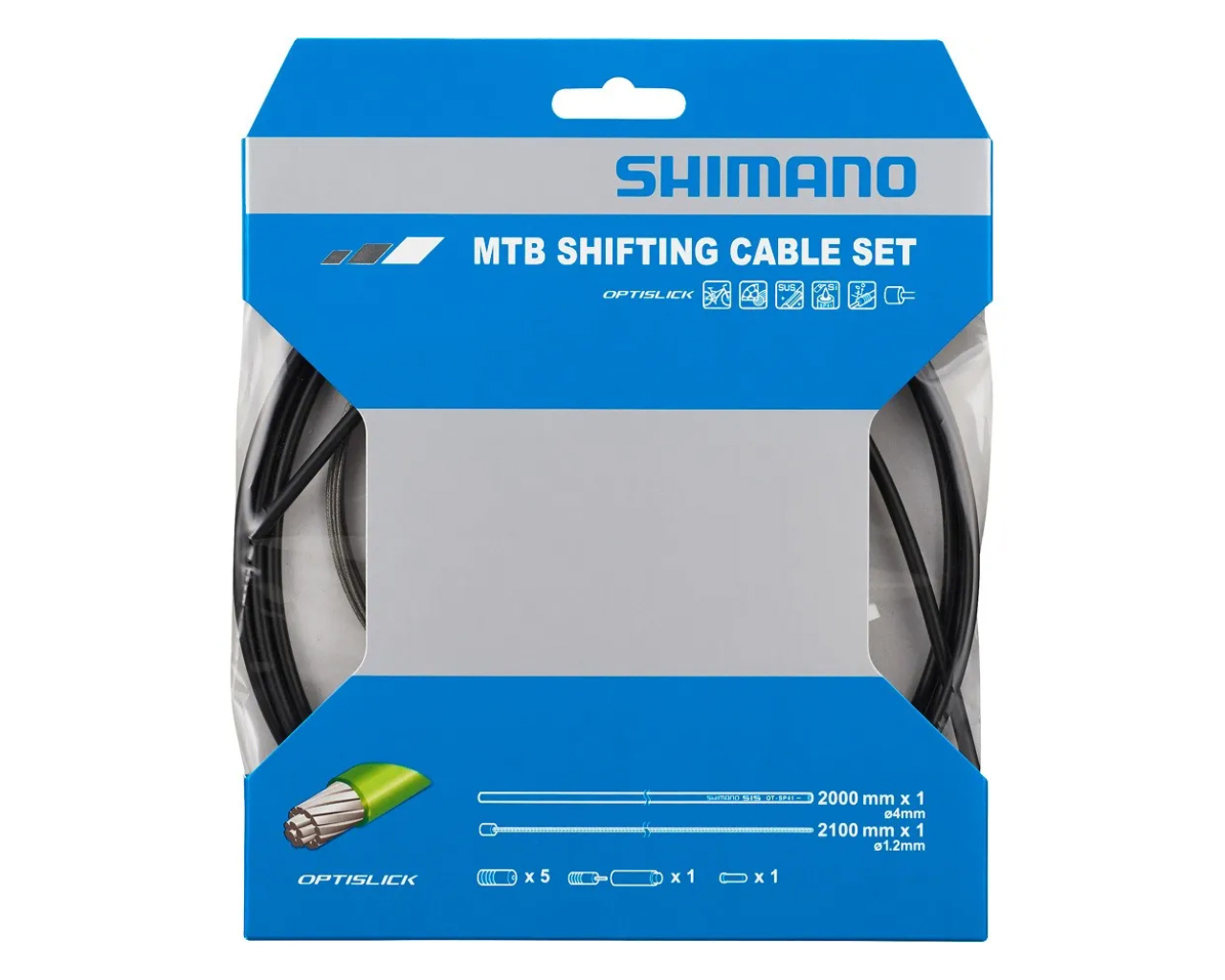 Shimano XT M8000 MTB Optislick Rear Only Gear Cable Set | Merlin Cycles