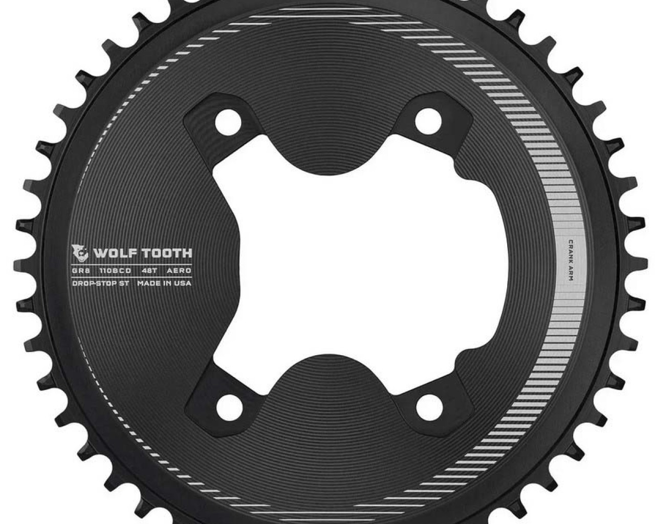 Wolf Tooth 110 BCD 4 Bolt Aero Chainring for Shimano GRX | Merlin Cycles