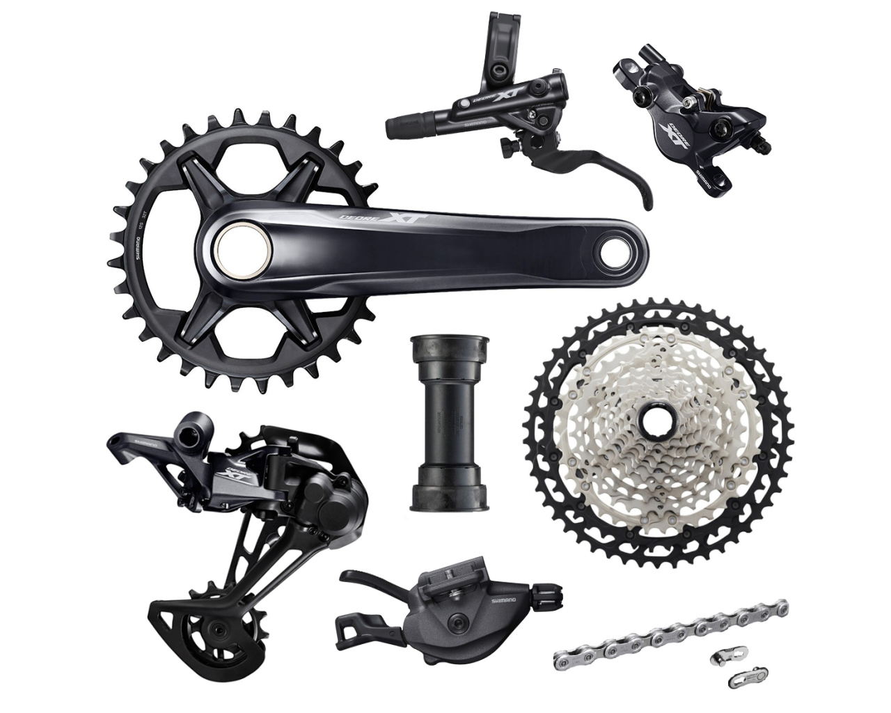 Shimano XT M8100 1x12 Complete Disc Brake Groupset | Merlin Cycles