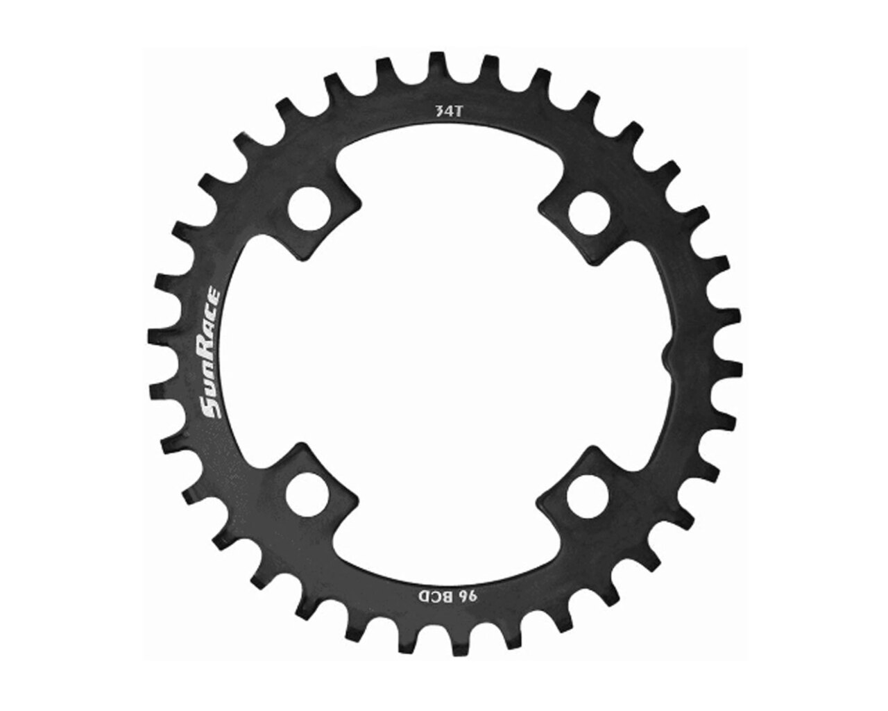 SunRace Narrow-Wide Steel Chainring - 96BCD