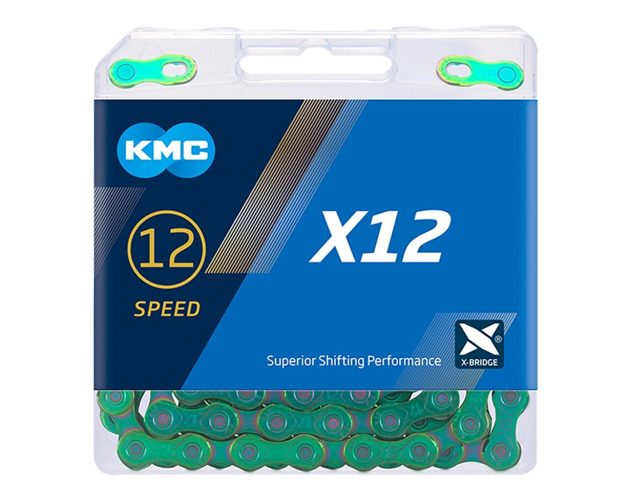 KMC X12 Aurora Green Chain - 12 Speed | Merlin Cycles