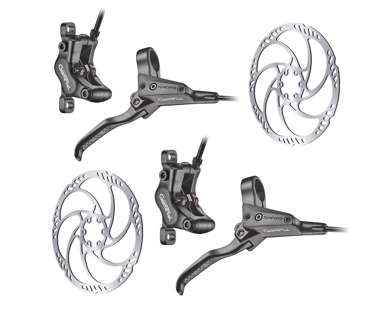Tektro Gemini HD-M535 Front & Rear Disc Brake Set With Magura Rotors ...
