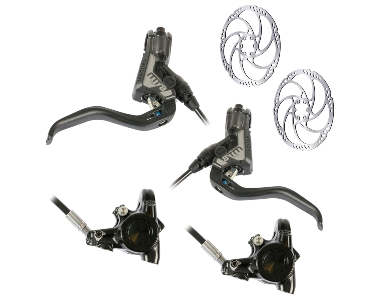 Magura MT8 Pro FM Disc Brake Set With Rotors | Merlin Cycles
