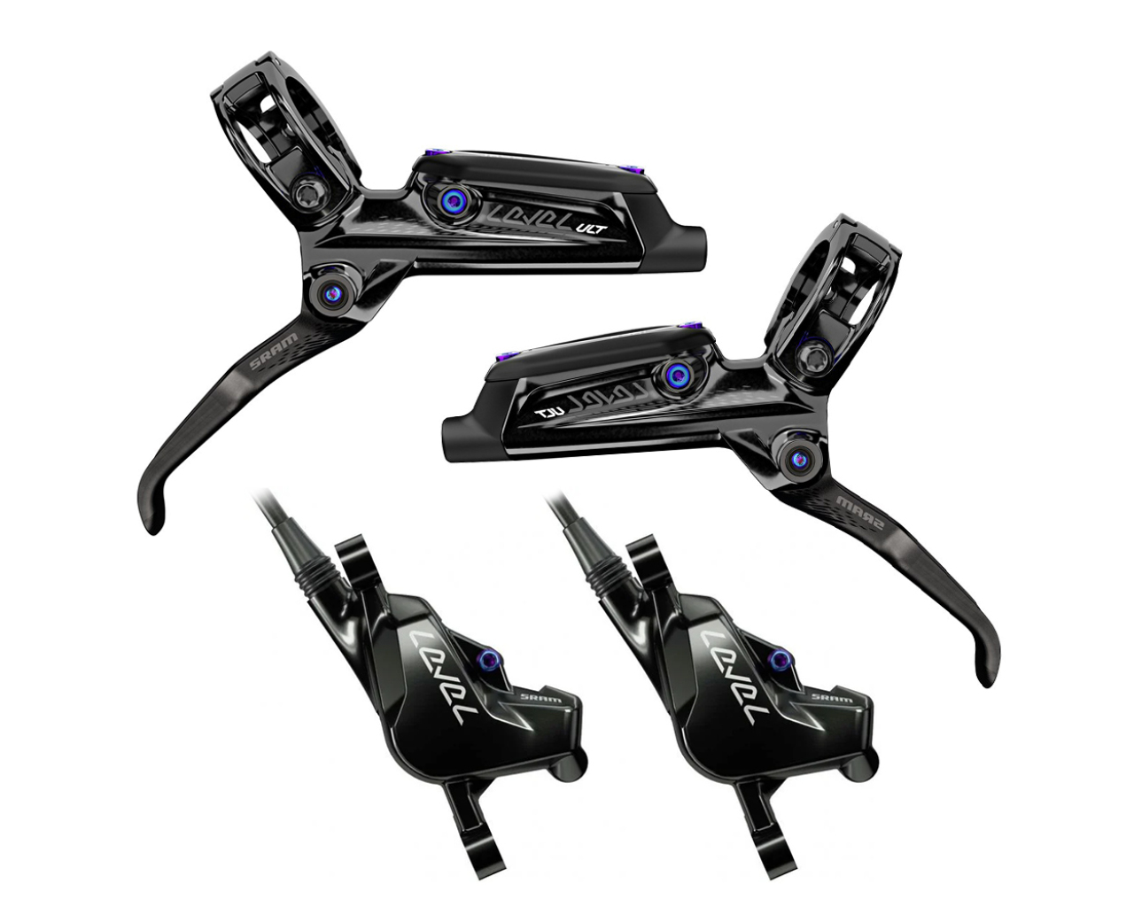 Sram Level Ultimate Rainbow Front And Rear Disc Brake Set