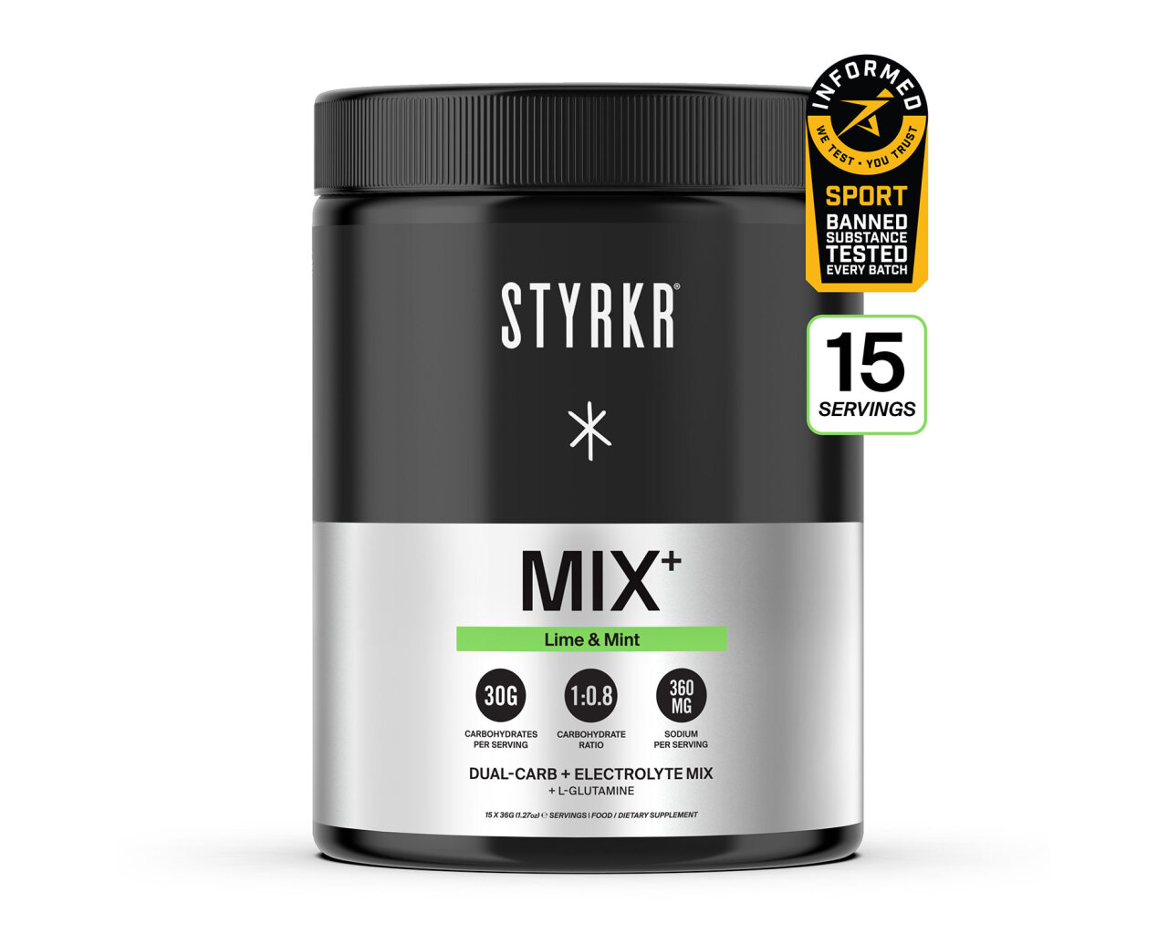 Styrkr MIX+ Dual Carb & Electrolyte Mix - 15 Servings | Merlin Cycles