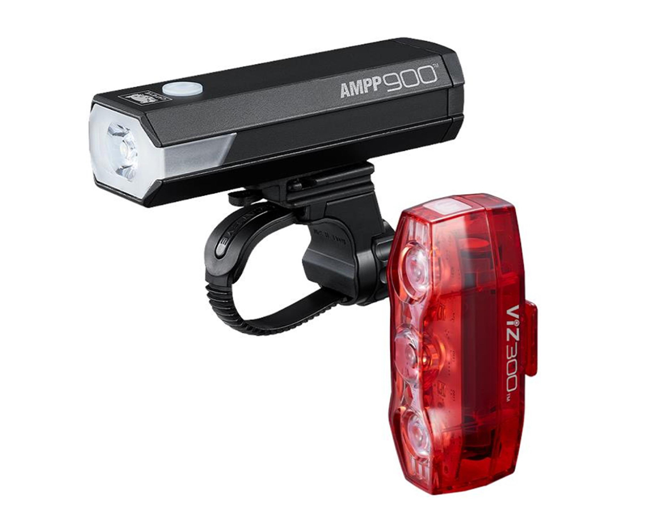 CatEye AMPP 900 / VIZ 300 Rechargeable Bike Light Set | Merlin Cycles