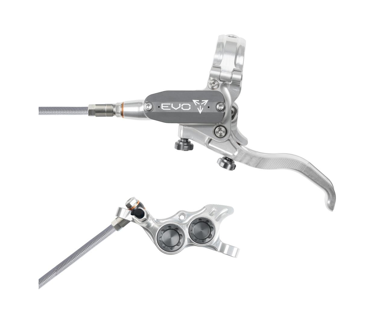 Hope Tech 4 Evo TR4 Braided Disc Brake - Silver / Colours | Merlin Cycles