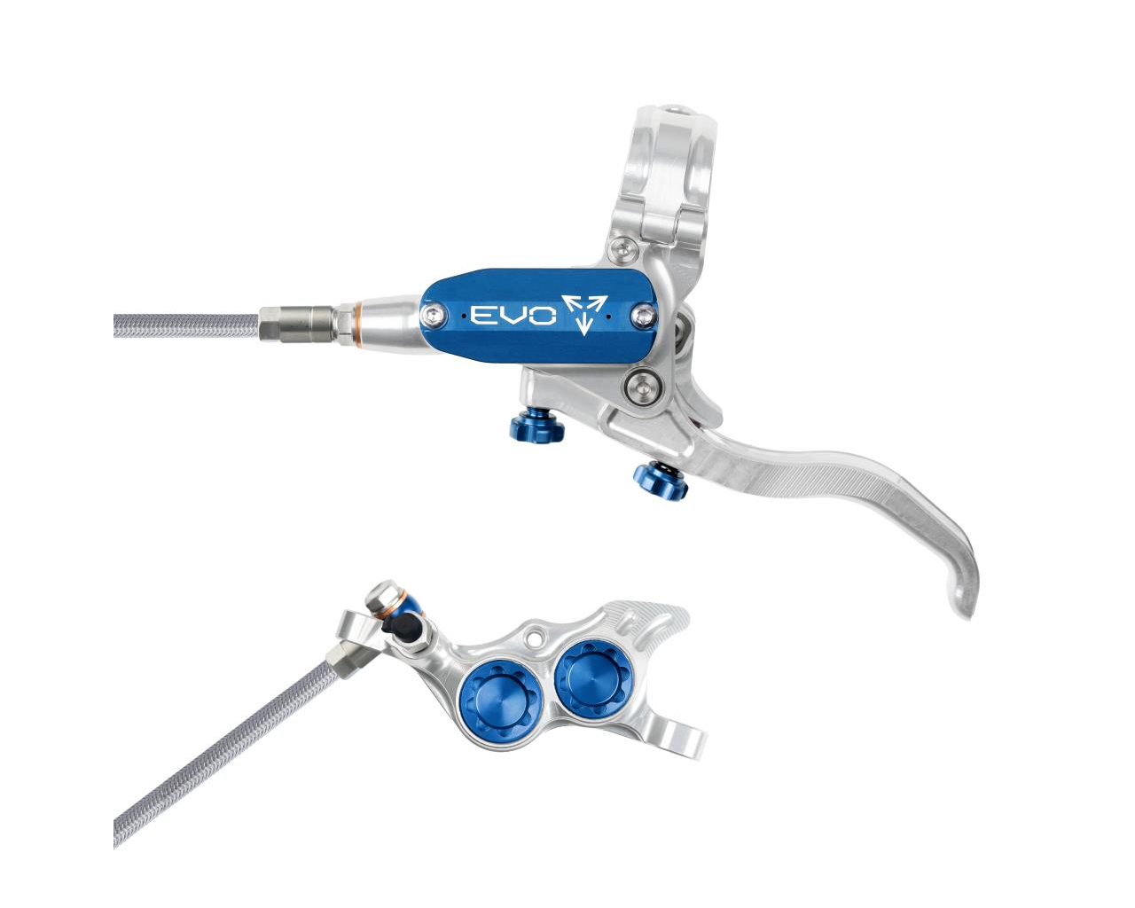 Hope Tech 4 Evo TR4 Braided Disc Brake - Silver / Colours | Merlin Cycles