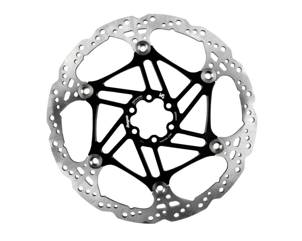 Hope Tech V4 Vented 6 Bolt Floating Disc Rotor - 220mm | Merlin Cycles