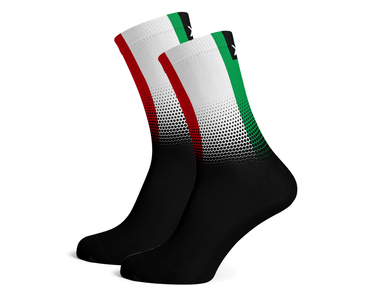 Sox Footwear Italy Flag Black Premium Crew Socks | Merlin Cycles