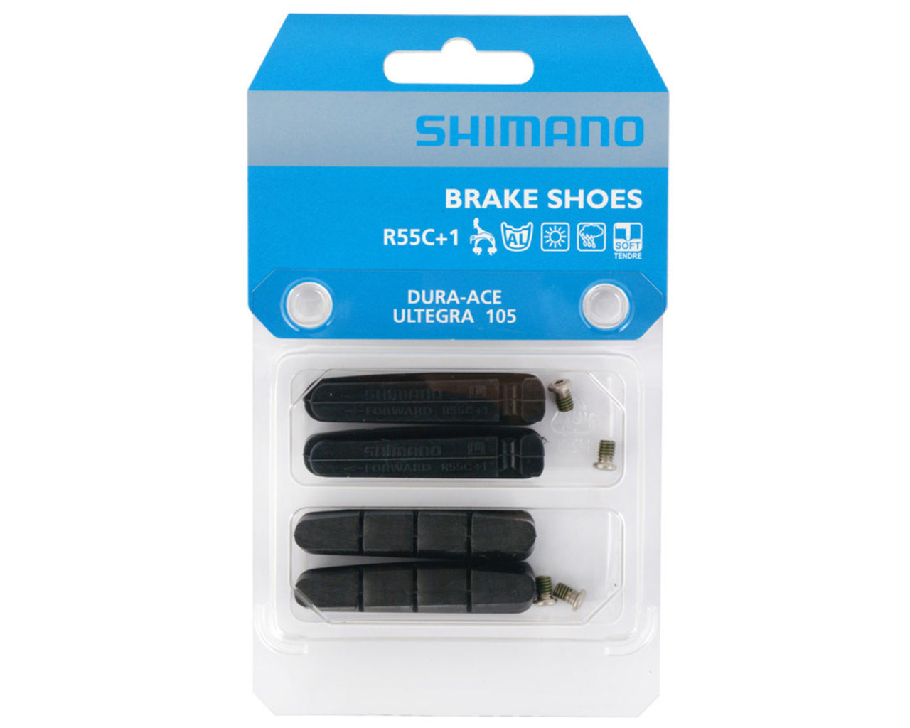 Shimano R55C+1 Brake Shoe Inserts - 2 Pairs | Merlin Cycles