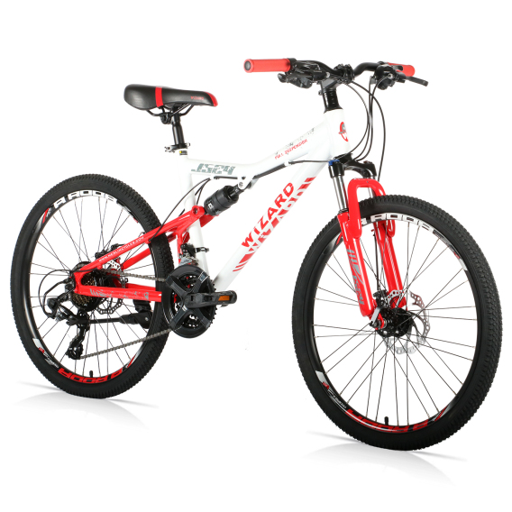 Wizard JS24 Kids Full Suspension MTB Bike - 24" Wheels | Merlin Cycles