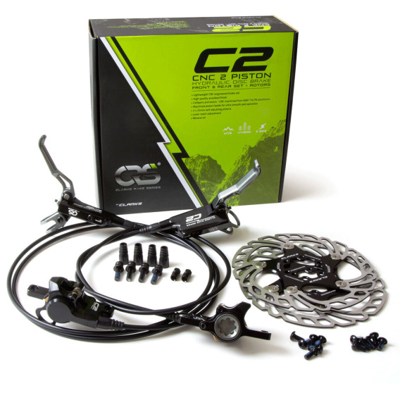 Clarks CRS C2 CNC 2-Piston Hydraulic Disc Brake Set | Merlin Cycles