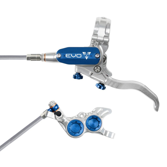 Hope Tech 4 Evo GR4 Braided Disc Brake - Silver / Colours