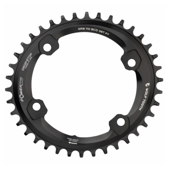 Wolf Tooth Elliptical 110 BCD 4 Bolt Chainring for Shimano GRX | Merlin ...